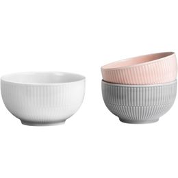 Seltmann Weiden M&uuml;slischale &raquo;Amina, Schalen-Set, 3-tlg.&laquo; 3 Stk. aus Porzellan Schale, Sch&uuml;ssel-Set, aus hochwertigem Porzellan rosa Porzellan &Oslash; 15,1cm