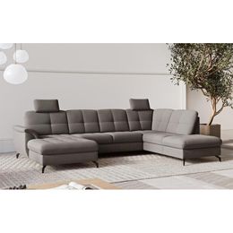 Sit & More sit&more Wohnlandschaft &raquo;Zora&laquo; wahlweise mit Schlaffunktion und Bettkasten grau 100% Polyester B/H/T: 319cm x 92cm x 212cm, Luxus-Microfaser Euphoria,