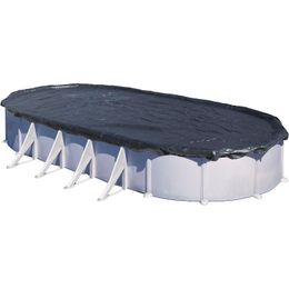 GRE Pool-Abdeckplane &raquo;Winterabdeckplane&laquo; f&uuml;r Stahlwandpools grau Polyvinylchlorid (PVC) B/H/L: 410cm x 610cm