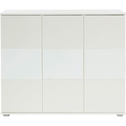 Priess Hochkommode wei&szlig; B/H/T: 123cm x 103cm x 38cm, 3 T&uuml;ren