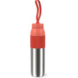 Emsa Isolierflasche &raquo;beYou Twist&laquo; mit integriertem Sieb und Trageband, 100% dicht, sp&uuml;lmaschinengeeignet rot Edelstahl, Polypropylen (PP), Silikon 700ml