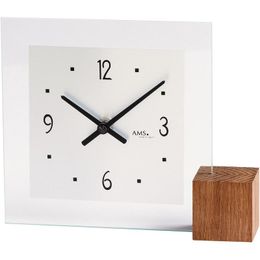 AMS Unisex AMS Tischuhr &raquo;T104&laquo; Wohnzimmer, Esszimmer,Made in Germany braun Einheitsgr&ouml;&szlig;e