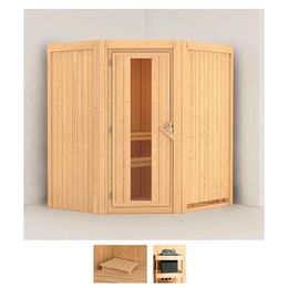Karibu Sauna &raquo;Tomke&laquo; Set, ohne Ofen beige ohne Ofen, (ohne Ofen)