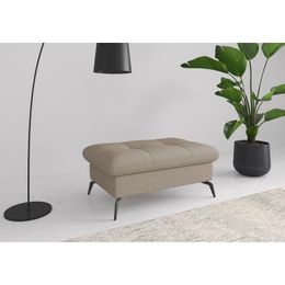 Sit & More sit&more Polsterhocker &raquo;Amica&laquo; mit Stauraum beige 95% Polyester, 5% Polyamid B/H/T: 102cm x 47cm x 69cm, Flachgewebe LINO,mit Stauraum