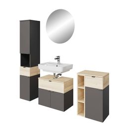 Badm&ouml;bel-Set &raquo;Quickset 394&laquo; Komplett-Set, 4 Stk. tlg. grau Einheitsgr&ouml;&szlig;e