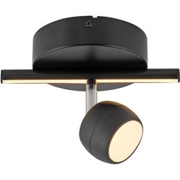JUST LIGHT LED Deckenleuchte &raquo;JARIK&laquo; LED-Board 1 Stk. Warmwei&szlig; Serienschalter: Alles / Spots / Profile, getrennt schaltbar schwarz 2, H: 12,5cm, 1 Stk