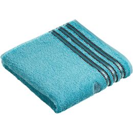 Vossen Handt&uuml;cher &raquo;Cult de Luxe&laquo; mit Glanzbord&uuml;re blau Webfrottier, Obermaterial: 100% Baumwolle B/L: 50cmx100cm, 2 Stk., Webfrottier
