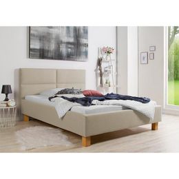 Maintal Polsterbett &raquo;Derryville&laquo; Bettseiten zerlegt, ohne Bettkasten beige Liegefl&auml;che L&auml;nge B: 200cm x 140cm, Struktur (100% Polyester) ohne Lattenrost/ohne 