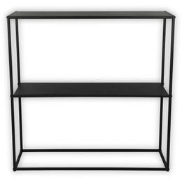 Mirrors and More Konsolentisch &raquo;ALEXIS&laquo; 6 Stk. tlg. schwarzes Metallgestell schwarz B/H/T: 80cm x 80cm x 27cm