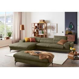 W.Schillig Ecksofa &raquo;piedroo, Designsofa mit tollem Sitzkomfort, bequem und elegant, L-Form&laquo; Kopfteilverstellung, wahlweise mit Sitztiefenverstellung, 