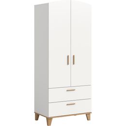 Home Affaire Kleiderschrank &raquo;LASSE, Schlafzimmerschrank, Garderobe, Schrank&laquo; in verschiedenen Breiten erh&auml;ltich, im Scandi-Look, 1 Stk. tlg. 2 T&uuml;ren, 