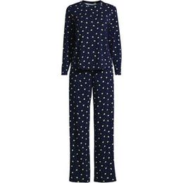 LANDS' END Pyjama-Set mit Cooling-Finish in Plus-Gr&ouml;&szlig;e, Damen, size: plus, Blau, by Lands' End