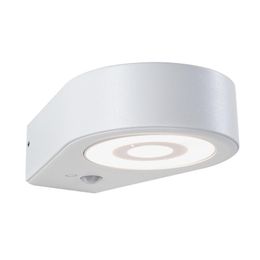 Paulmann LED Au&szlig;en-Wandleuchte &raquo;Silma IP44 65x186mm 3000K 5,5 / 1x0,7W 600lm 230V Aluminium&laquo; 1 Stk. Warmwei&szlig; Bewegungsmelder wei&szlig; 1, H: 5,5cm, 1 Stk.