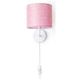 Paco Home Wandleuchte &raquo;Stella 401&laquo; E14 Stecker Flur Lampe Wohnzimmer &Oslash; 18cm Skandi Stil Kabel 3m E14 wei&szlig; 1, &Oslash; 18cm H: 26,5cm
