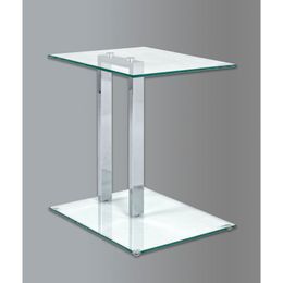HAKU Beistelltisch &raquo;Sofatisch, Wohnzimmertisch&laquo; 1 Stk. tlg. rechteckig - aus Metall Silber B/T/H 45/35/50 cm silber B/H/T: 45cm x 50cm x 35cm, Gestell
