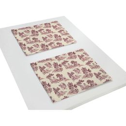 Adam Platzset &raquo;Good Old Days&laquo; GOTS organic,zertifiziert durch CERES 0242Made in Germany rot Obermaterial: 100% Baumwolle B/L: 40cm x 40cm, 2 Stk., Bio-