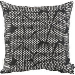HOCK Dekokissen &raquo;Black Art&laquo; mit graphischem Muster, Kissenh&uuml;lle mit F&uuml;llung, 1 St&uuml;ck schwarz Baumwolle, Polyester B/L: 60cm x 60cm, 1 Stk.