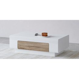 OTTO home Couchtisch &raquo;Toledo,Breite 110cm eleganter Sofatisch mit Hochglanzelemente&laquo; Kaffeetisch mit 1 Schublade, Wohnzimmertisch wei&szlig; B/H/T: 110cm x 