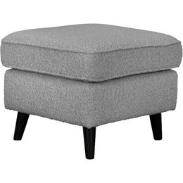 Home Affaire Polsterhocker &raquo;Polsterhocker CHISTELLE, auch in Boucl&eacute;&laquo; mit Wellenunterfederung, Ma&szlig;e: B/TH: 57/57/46 cm grau 100% Polyester B/H/T: 57cm 
