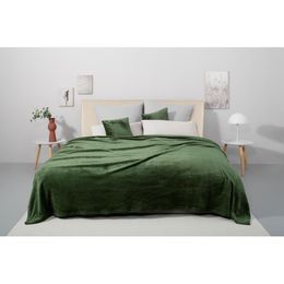 OTTO home Tagesdecke &raquo;Desner3&laquo; mit Cashmere-Touch, viele Farben erh&auml;ltlich, Decke ab 140x210 cm gr&uuml;n Polyester B/L: 240cm x 250cm