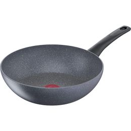 Tefal Wok &raquo;Healthy Chef&laquo; Aluminium 1 Stk. tlg. Mineralia+ Versiegelung, Thermo-Signal, &Oslash; 28 cm, Induktion grau &Oslash; 28cm + H&ouml;he 10,5cm