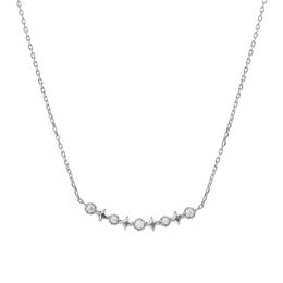Firetti Damen Collier &raquo;Schmuck Geschenk Silber 925 Halsschmuck Sterne&laquo; Made in Germany - mit Zirkonia (synth.) silber Silber 925 (Sterlingsilber), L: 