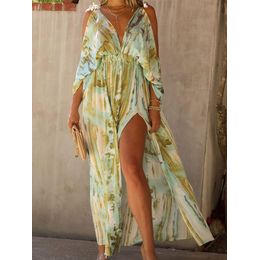 Milan Kiss Kleid in Gr&uuml;n/ Hellblau - 68% | Gr&ouml;&szlig;e M | Damen-kleider