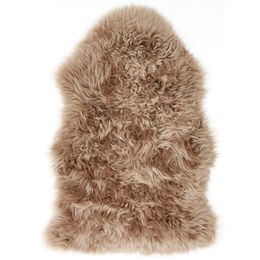 OTTO home Fellteppich &raquo;Mareile&laquo; fellf&ouml;rmig 50 mm H&ouml;he echtes Lammfell, Uni-Farben, besonders weich, echter Kuschelteppich grau Lammfell B : 60cm 1 Stk
