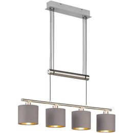 Trio Leuchten Pendelleuchte &raquo;Garda&laquo; E14 H&auml;ngeleuchte, h&ouml;henverstellbar grau 4, &Oslash; 13,5cm H: 150cm