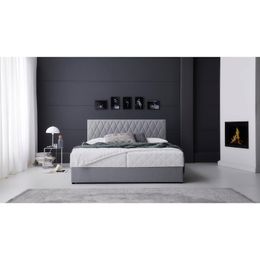 ATLANTIC HOME COLLECTION Boxbett &raquo;"Benita", inkl. Bettkasten&laquo; erh&auml;ltlich in verschiedenen Gr&ouml;&szlig;en, inkl. Taschen-Federkernmatratze grau Bezug Bett: 100