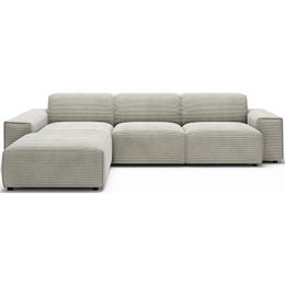 Home Affaire Ecksofa &raquo;Glimminge auch in Breitcord, Feincord, Boucl&eacute; + Easy care-Bezug&laquo; L-Form, Breite 294, Zierkissen grau 12% Polyaxryl, 88% 