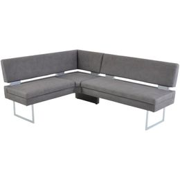 K+w Komfort & Wohnen K+W Komfort & Wohnen Eckbank langer Schenkel links oder rechts, mit dekorativen Distanzhalter grau B/H/T: 158cm x 89cm x 199cm, Microfaser Struktur 