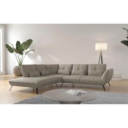 OTTO home Ecksofa &raquo;Mikado L-Form&laquo; inkl. Sitztiefenverstellung und Armteilverstellung grau 95% Polyester 5% Polyamid B/H/T: 297cm x 88cm x 245cm, 