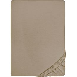 Biberna Spannbettlaken &raquo;Marc&laquo; aus Baumwolle, f&uuml;r Matratzen bis 22 cm H&ouml;he, Bettlaken, Spannbetttuch grau Jersey, Obermaterial: 100% Baumwolle B/L: 200cm, 1 