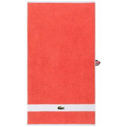 Lacoste Handtuch &raquo;LCASUAL&laquo; mit Label-Applikationen und Bord&uuml;re Frottier, Obermaterial: 100% Baumwolle B/L: 55cmx100cm, 1 Stk., Frottier