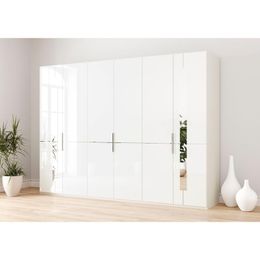 Musterring Kleiderschrank &raquo;Imola W&laquo; Einlegeb&ouml;den und Kleiderstangen, mit Glast&uuml;ren inklusive Zierspiegel wei&szlig; Floatglas, Holzwerkstoff B/H/T: 295,2cm x 236cm x 