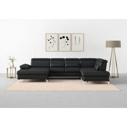 Sit & More sit&more Wohnlandschaft &raquo;Cabrio U-Form, B: 359 cm, mit Sitztiefen-, Arm- & Kopfteilverstellung&laquo; 3 Nierenkissen, Federkern, optional Schlaffunktion und