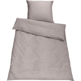 SETEX Bettw&auml;sche &raquo;Chambray&laquo; 2 Stk. in diversen Uni-T&ouml;nen grau Chambray, Obermaterial: 90% Baumwolle, 10% Polyester B/L: 135cm x 200cm, 1 Stk., 1 Stk.,