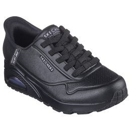 Skechers Damen Slip-On Sneaker &raquo;Uno - Easy Air&laquo; , Schlupfschuh, Slipper, Plateausneaker mit Keilabsatz schwarz 35
