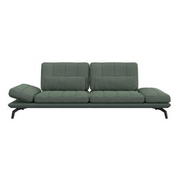 FLEXLUX 3-Sitzer &raquo;Tropea Funktionssofa, Designsofa, Relaxfunktion, TV-Couch,&laquo; mit Armteilverstellung sowie Sitztiefenverstellung, Breite 252 cm gr&uuml;n B