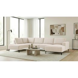 OTTO home Wohnlandschaft &raquo;Tournon U-Form, XXL Sofa, Breite 333 cm, Webstoff, Chenille&laquo; Designsofa im nordischen Stil, Wellenunterfederung, Metallf&uuml;&szlig;e 