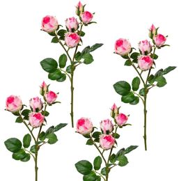 Creativ green Kunstblume 4er Set rosa Kunststoff, Polyester B/H/L: 39cm, 4 Stk.