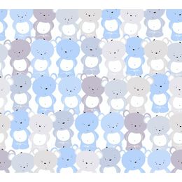 A.S. Cr&eacute;ation Vliestapete &raquo;Little Love&laquo; Motiv abstrakt naturalistisch glatt Kindertapete Tapete Tier Tapeten Kinderzimmer Schlafzimmer Design B&uuml;ro blau Vlies B/L: 