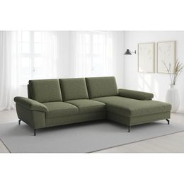 Sit & More sit&more Ecksofa &raquo;Chelsea L-Form, B: 264 cm, mit Armteil-& Sitztiefenverstellung&laquo; optional Schlaffunktion und Bettkasten gr&uuml;n 100% Polyester B/H/T: 