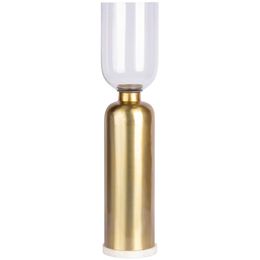 Kayoom Kerzenhalter &raquo;Bodenkerzenhalter Shyam 225&laquo; Bodenkerzenhalter aus Metall, Marmor-Sockel, Windlicht aus Glas gold Marmor, Metall B/H/T: 16cm