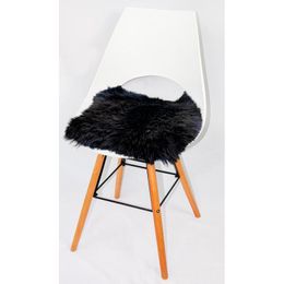 Heitmann Felle Stuhlkissen &raquo;Lamm, Sitzauflage eckig&laquo; 44x44 cm, echtes Lammfell, waschbar, auch als 2er oder 4er Set schwarz Lammfell B/L: 44cm x 44cm, 1 Stk.