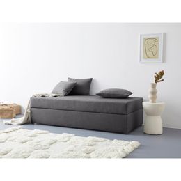 Maintal Polsterliege &raquo;Diana&laquo; grau Liegeh&ouml;he 38cm, Liegefl&auml;che B/L: 93cm x 203cm, kein H&auml;rtegrad, Federkern-Festpolster