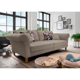 Home Affaire Big-Sofa &raquo;Tassilo Mega Sofa mit viel Platz, bequem durch Kaltschaum im Sitz&laquo; braun 100% Polyester B/H/T: 266cm x 95cm x 110cm, Chenille-