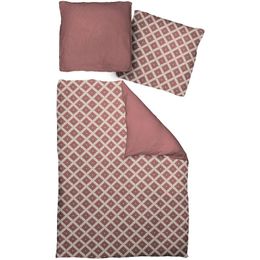 Adam Bettw&auml;sche &raquo;Maroccan Shiraz light&laquo; 2 Stk. aus 100 % Bio-Baumwolle, 2 teilig - Bettw&auml;sche Set rot Renforc&eacute;, Obermaterial: 100% Baumwolle B/L: 135cm x 