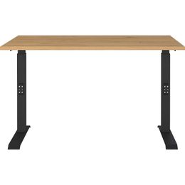 Germania Schreibtisch &raquo;GW-Agenda&laquo; h&ouml;henverstellbar von 68-91 cm, verf&uuml;gbar in verschiedenen Breiten schwarz B/H/T: 120cm x 91cm x 80cm,manuell 